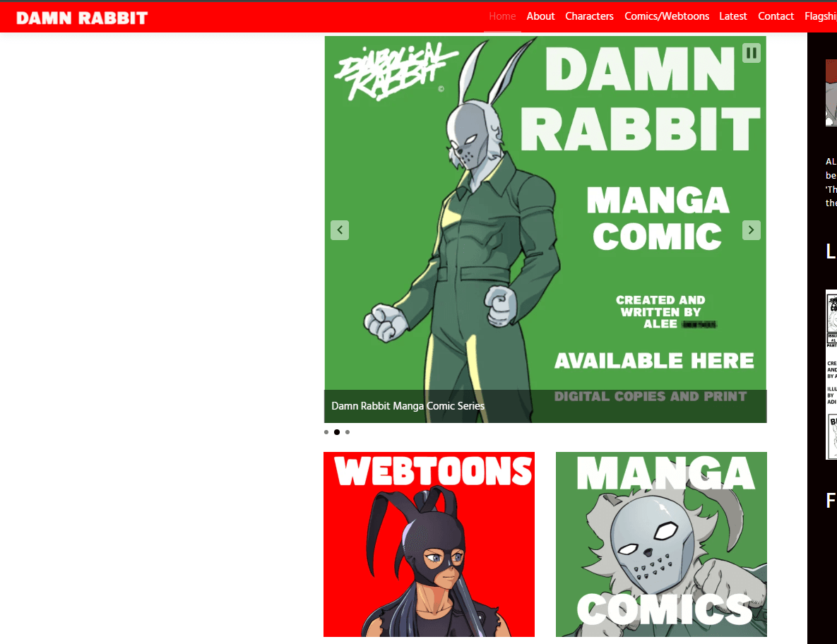 The Diabolical Rabbit Comics Site Is Now Up - diabolicalrabbit.com